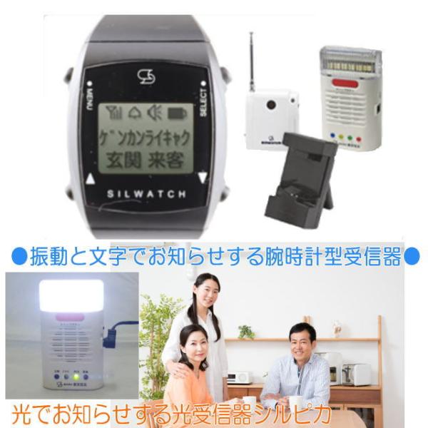 ■腕時計受信機は目覚まし時計としても使用できます　セットした時刻になると、時計本体の振動により、　目覚まし時計としてご利用頂けます。■文字と振動、光受信機のLEDライトの点滅でお知らせ　腕時計受信機は文字と振動で同時にお知らせします。　気づ...