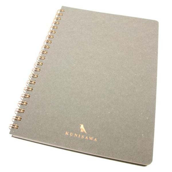 KUNISAWA クニサワ ノート ファインド リングノート グレー[GRR-11]