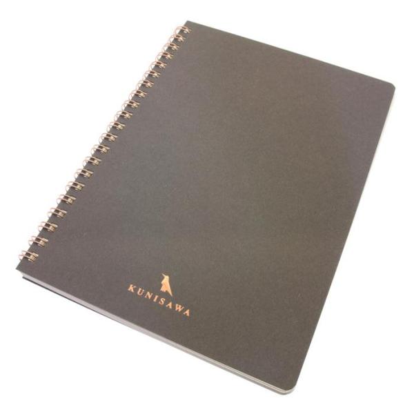 KUNISAWA クニサワ ノート ファインド リングノート チャコール[GRR-12]
