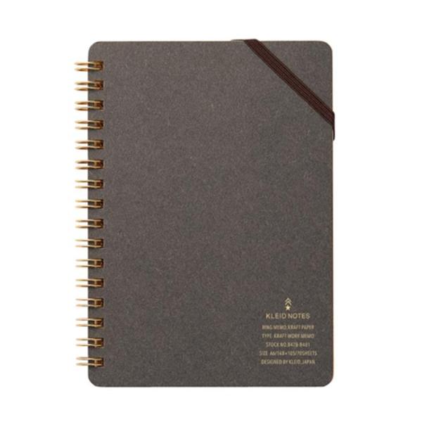 kleid クレイド ノート kleid クラフトワークメモ A6 チャコール 8478(クラフト)
