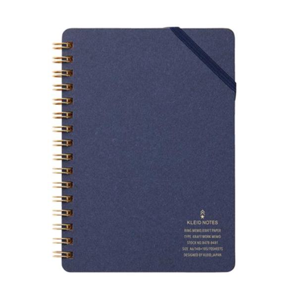 kleid クレイド ノート kleid クラフトワークメモ A6 ネイビー 8479(クラフト)