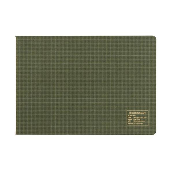 kleid クレイド ノート kleid 2ｍｍ グリッドノート A5W オリーブドラブ 8915-02(クリーム)