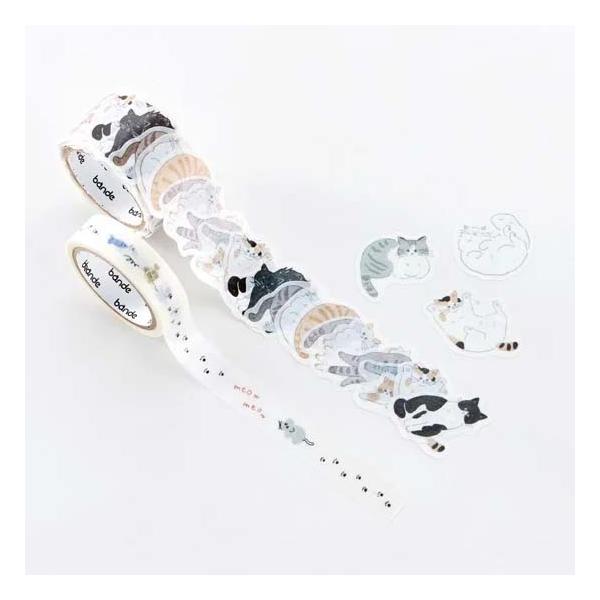 見た目はロールテープのようだけど、引き出して1枚ずつめくって使えるちょっとおもしろいカタチ。シール台紙のない「1枚ずつめくれる」ロールステッカーです。めくるたびどんな絵柄がでてくるのか、ワクワクしながら楽しめるbandeならではの形状、じま...