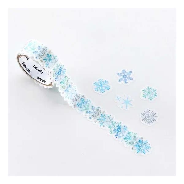 見た目はロールテープのようだけど、引き出して1枚ずつめくって使えるちょっとおもしろいカタチ。シール台紙のない「1枚ずつめくれる」ロールステッカーです。めくるたびどんな絵柄がでてくるのか、ワクワクしながら楽しめるbandeならではの形状、じま...