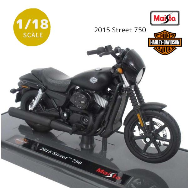 ■HARLEY-DAVIDSONの18分の1スケールMaistoブランドダイキャストモデル。ハンドルが左右に切れ、前輪と後輪は回せるほか、スタンドも出したり収納したりできます。■スケールモデルなので実車さながらの精巧な作り。展示用の台付きで...