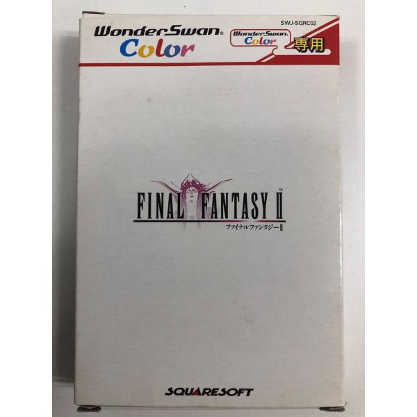 【基本情報】ファイナルファンタジーII対応機種： ワンダースワン(WS)ジャンル： ロールプレイングゲームメーカー： スクウェア発売日： 2001/05/03型番： SWJ-SQRC02【品質】・動作確認済み・付属品：写真からご判断ください...
