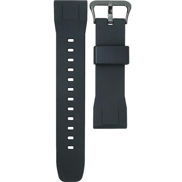 カシオ プロトレック　・PRW-6600Y-1A9JF用ベルト・材質：ウレタン樹脂製・色：黒・美錠：ガンメタ・ベルト幅：24mm　カシオ製以外でも幅が合えば取り付けられます。・ベルトと先環カバーに取り付ける「ベルト接続用部品（バネ棒×2、パ...