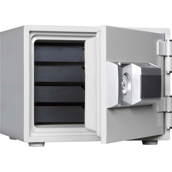 [種類]耐火金庫[外寸]幅412×奥行372×高さ330mm[内寸]幅335×奥行220×高さ230mm[容量]17リットル[重量]30kg[性能]一般紙用30分耐火性能試験合格[付属品]引出し 4個 子鍵 2本 マスターキー 1本[備考]...