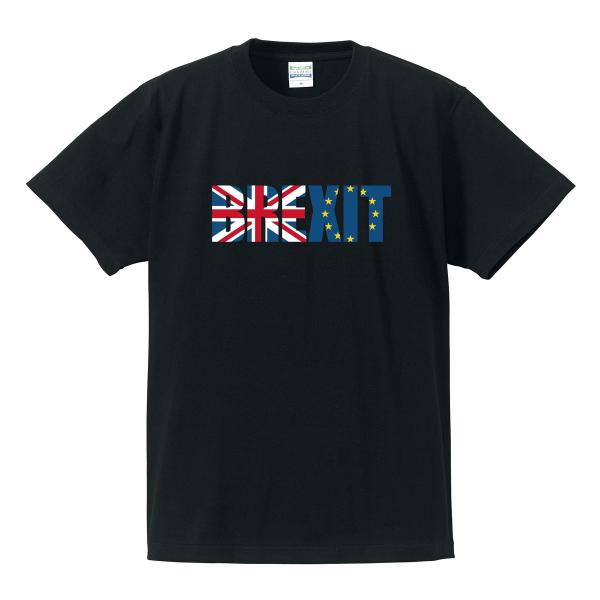 「BREXIT」とはBritish+exitの造語イギリスとEUの国旗をデザインした当店オリジナルプリントのTシャツです♪