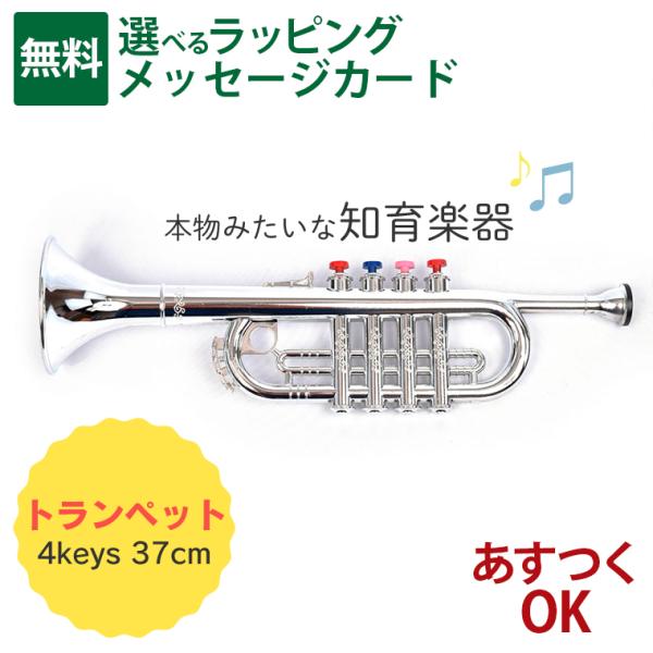 木のおもちゃ 知育玩具 木の玩具 木製玩具 男の子 出産祝い 誕生日 プレゼント 1歳 2歳 3歳 指先知育 ごっこ遊び ギフト クリスマスBONTENPI ボンテンピ シルバートランペット 4keys 37cm です。楽器に興味のあるお子...