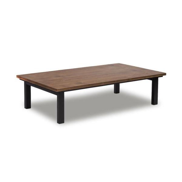 天板は天然木ウォールナット材、脚はブラックのツートンカラーで仕上げたスタイリッシュデザインのリビングこたつ。脚は上下に反転させて付け替え可能で、2通りの楽しみ方が出来ます。■商品名：家具調こたつ　サイ・ウォールナットII 120■サイズ：W...