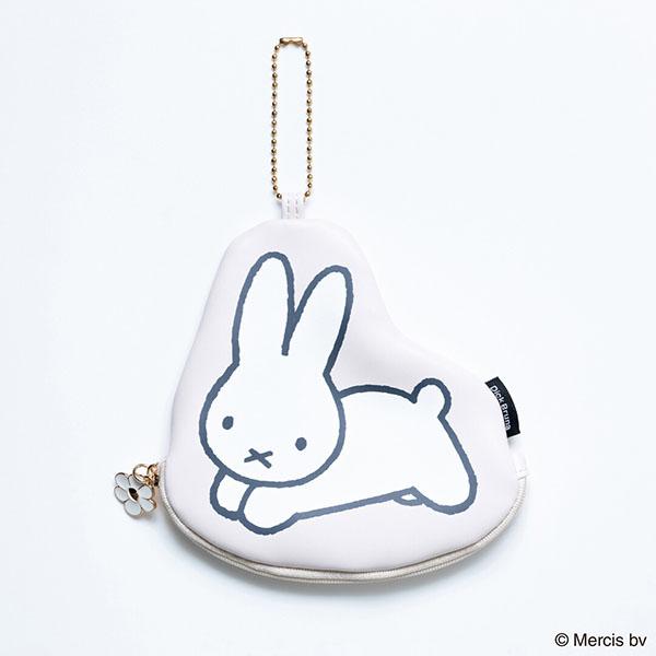 FAB-MIFF80CCミッフィー「BRUNA MIX/ダイカットポーチ(ウサギ)」可愛いミッフィーのダイカットポーチお花型の引手チャームがポイントです。可愛さだけでなく、小銭やカード、イヤホンなどの小物が入ります。SIZE：W105×H1...