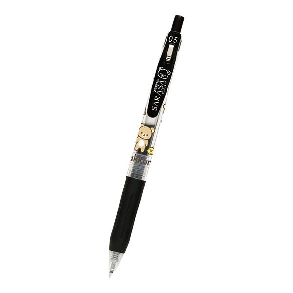 MTI-PR11201【海外販売NG】San-X リラックマ「文具/サラサクリップ(黒)(PR11201)」サラサクリップに新柄が登場！■本体サイズ：約141×11φ■仕様：0.5mm水性顔料インクボールペン※リフィル：ゼブラJK-0.5芯...
