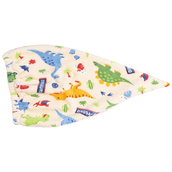 SKT-56618DINOSAURS「吸水速乾 とんがりタオルキャップ」柔らかで肌触りのいいマイクロファイバー生地のタオルキャップ。長い髪でも入れやすいとんがり帽子型。プールの後やお風呂上りに濡れた髪をすっぽり包み込める。マイクロファイバー...