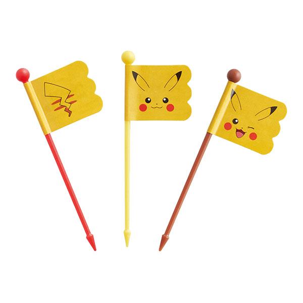 SKT-635069ポケットモンスター「ピカチュウフェイス/ランチピックス (9P)」旗の付いた可愛いランチピックス。洗って繰り返し使える。■生産地：中国■サイズ：約15×5×68mm■素材・成分：ABS樹脂・キーワードスケーター ギフト ...