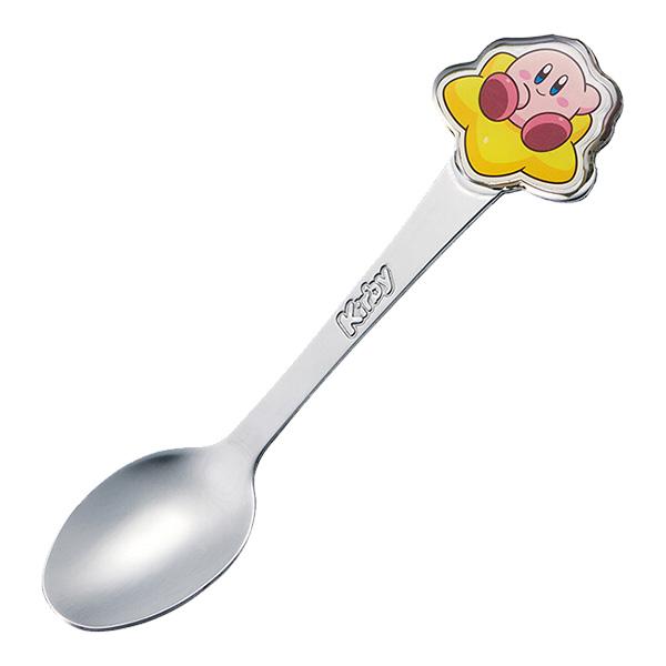 SKT-679193星のカービィ「ステンレス子供スプーン(ダイカット)」柄に可愛いキャラクターの付いたステンレス製スプーン。食洗機で洗える。煮沸消毒は不可。■サイズ：約30×140mm■生産地：中国■素材・成分：金具/ステンレス鋼 (エポキ...