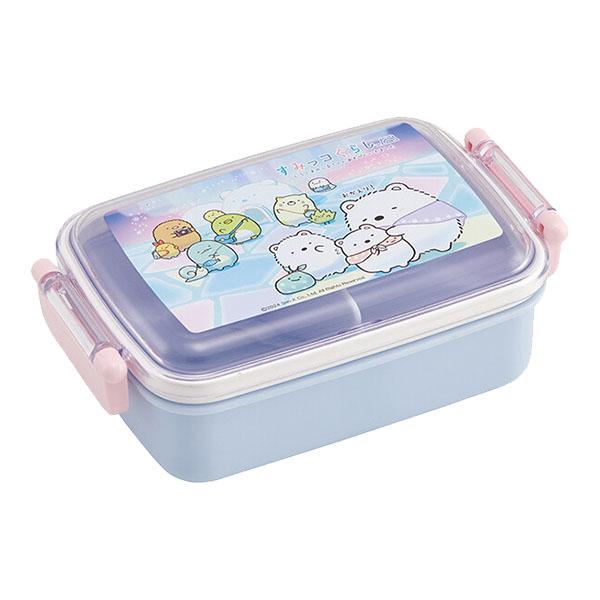 SKT-691638San-X すみっコぐらし「しろくまのふるさと/抗抗菌食洗機対応ふわっとフタタイトランチボックス角型」食洗機対応のお弁当箱。銀イオン配合の抗菌仕様。フタが盛り上がっていて、お料理などをふわっと盛り付けられる。おかずが片寄...