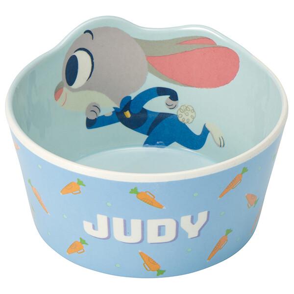 SKT-705946ズートピア「ダイカットメラミンボウル(ジュディ)」ダイカットの飾りがユニークなメラミン製ボウル。電子レンジは使用不可。サイズ:約120×120×58mm (突起部含まず)容量:約450ml■生産地：中国■素材・成分：メラ...