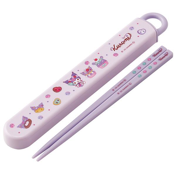 SKT-720734クロミ「Fancy Snacks Sweets/食洗機対応 スライド箸＆箸箱セット」食器洗い乾燥機OKのお箸とケース(箸箱)のセット。ケースは指で引き出すスライド式で、衝撃に強くて壊れにくい丈夫な構造。フタのケース本体か...