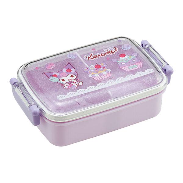 SKT-720789クロミ「Fancy Snacks Sweets/ふわっとフタタイトランチボックス角型」食洗機対応のお弁当箱(ランチボックス)。フタが盛り上がっていて、お料理などをふわっと盛り付けられる。おかずが片寄りにくい高い仕切り付き...