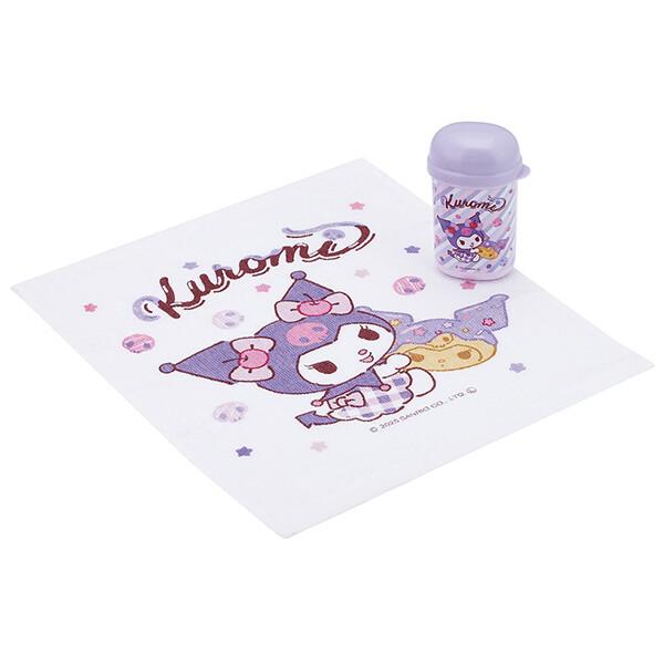 SKT-720888クロミ「Fancy Snacks Sweets/おしぼりセット」行楽や普段使いに便利なおしぼりとケースのセット。ケース付きなので、濡れおしぼりもすっきり収納できる。サイズ：ケース/約68×50×108mm、おしぼり/約2...