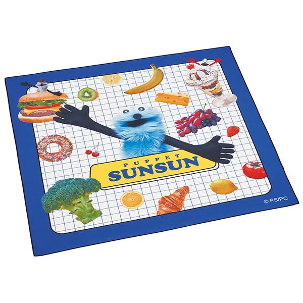 SKT-727955パペットスンスン「ランチクロス」お弁当箱を包むのにぴったりのランチクロス。子供やレディースのお弁当箱にちょうどいい大きさ。洗濯機で洗える。■サイズ：約430×430mm■生産地：日本■素材・成分：ポリエステル100%■パ...