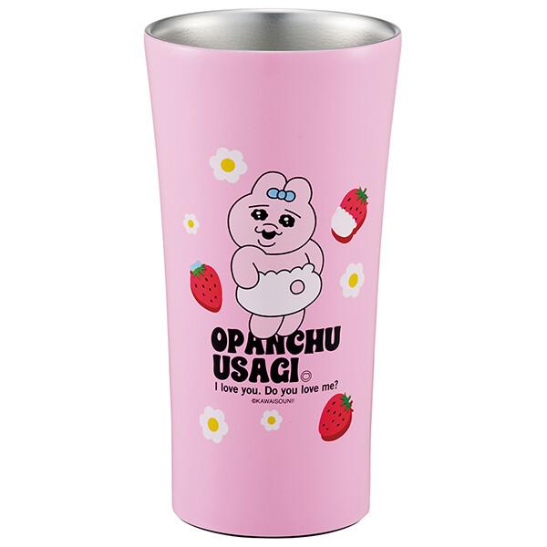 SKT-729836おぱんちゅうさぎ「ストロベリー/ステンレスタンブラー 400ml」スタイリッシュなステンレス製タンブラー。真空断熱2層構造で、冷たさと温かさをキープ。指紋がつきにくいヘアライン加工。タンブラー内部に継ぎ目のない特別製法。...