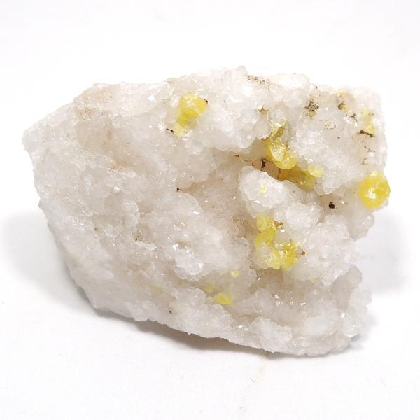 パイロモルファイト(緑鉛鉱)の標本。フランス産です。リン酸塩鉱物の一種で、和名の通り鉛を含む緑色の鉱物です。英名は、ギリシャ語の「pyr(火)」と「morphe(形)」に由来します。※メール便でもご送付可能ですが、厚み制限の都合上、梱包は簡...