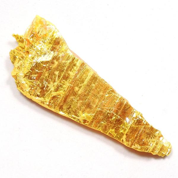 ロシア産の、オーピメント(石黄/雄黄)の標本。ロシア産オーピメントは特に美しいことで有名です。屈折率が高く鮮やかな煌めきをもつため、中世頃まで金色の顔料として絵画などに使用されていました。ヒ素の硫化鉱物で、毒性を持ちます。その為、現在では顔...