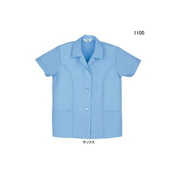 1100半袖スモックXL・サックス016自重堂・長い間、ワーカー達から愛され続けているユニフォーム。夏の作業を快適にこなせる素材や機能性、着心地を実現。・着れば着るほど良さがわかる愛らしいシンプルスモック。・春夏用・素材：シャーティング・混...