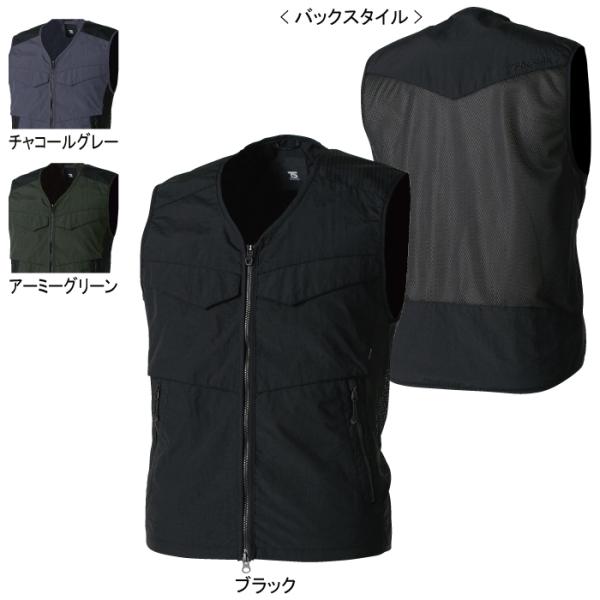 「5438TSDELTAナイロンワークベスト」・メーカー：藤和・シーズン：オールシーズン用・混率：DELTAワッシャーナイロンナイロン100％[メッシュ]ポリエステル100％[補強布]アラミドポリエステル85％アラミド15％・サイズ：S(着...