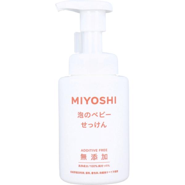 洗浄成分／100％純せっけん。赤ちゃんのお肌をいたわる、やさしい洗い心地。●固形せっけんのやさしさを持ち合わせた、泡のベビーせっけん。●無添加。合成界面活性剤、香料、着色料、防腐剤すべて不使用。