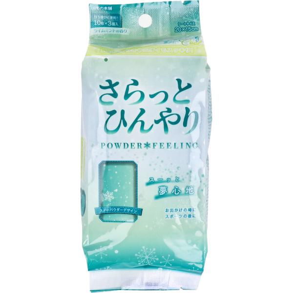 スーッと夢心地。気になる部位をサッとふきとるだけ！肌のベタつきやニオイもスッキリ。●パウダー成分でお肌さらさら。●メントールでひんやりスッキリ爽快感が持続。●ライムミントの香り。●ヒアルロン酸Na配合。●お出かけの時に・スポーツの後に。