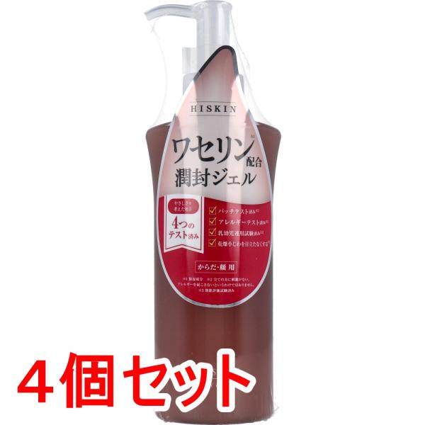 ４個セットの販売です。1本で全身しっとり♪ワセリンがうるおいをたっぷり含んだジェルに。余分なベタつきをカットした処方で使いやすく 翌朝も触りたくなる肌へ導きます。●ワセリンが肌表面にとどまって潤いキープ！●厳選したワセリンを高配合。●肌荒れ...