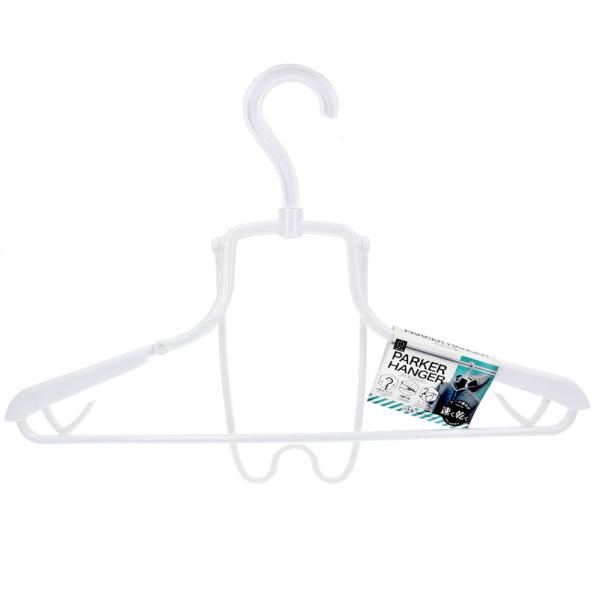 フード部分が速く乾く！フードバー付なので乾きにくいフード部分が速く乾きます。●360度回転式フックなので、向きを気にせずにかけられて便利です。●衣類のサイズに合わせてアームを伸縮調節できるので、型くずれを防ぎ、袖の下が速く乾きます。