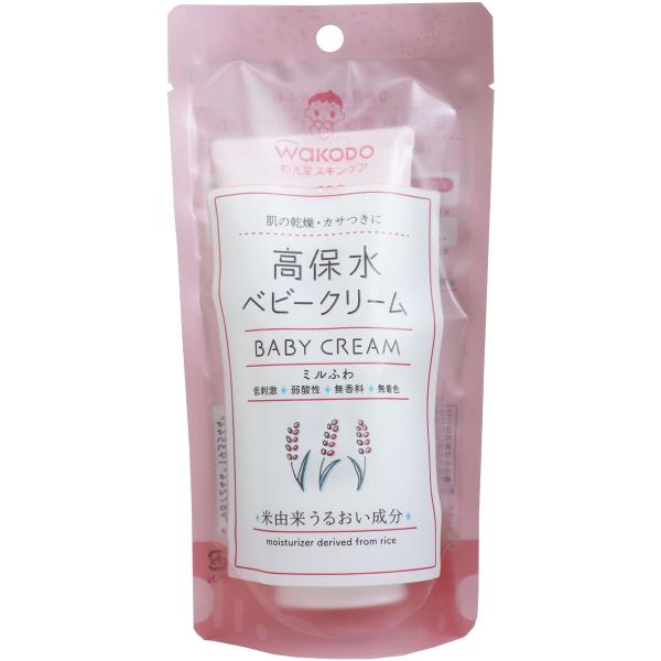 肌の乾燥・カサつきに。赤ちゃんのデリケートな肌を考えて水と油のバランスに着目したスキンケアです。●のびがよく、べたつかないクリームタイプ。●特に乾燥が気になる部分のポイントケアや全身使いに。●低刺激、弱酸性、無香料、無着色。●パラベン配合、...