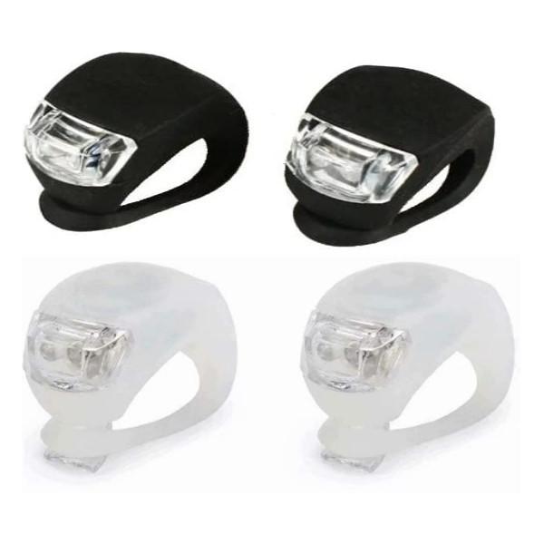 【 明るさに自信アリ！ 】　高輝度LEDを「2灯」使用し、夜間の自転車走行をより明るく より安全にサポートします。【 簡単取り付け約3秒！ 】　伸縮性の優れたシリコンボディだから取り付けも取り外しも簡単！ほとんどの自転車に取り付けることがで...