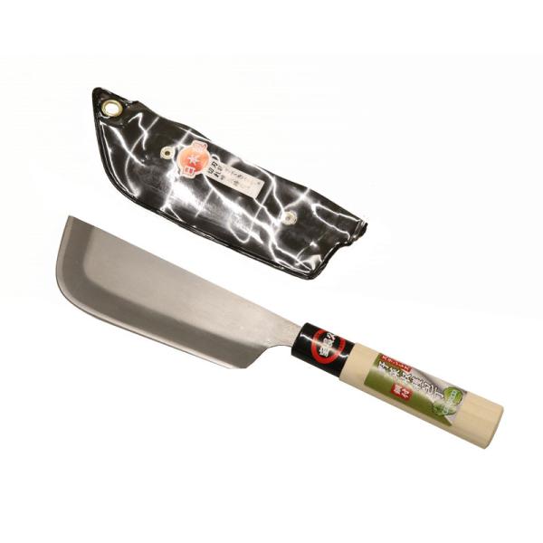 ＜用途＞・葉野菜(キャベツ、白菜、レタス等)の収穫に。＜特長＞・先端の刃で野菜の株元を突き切るようにして使用します。・ステンレス製で錆びにくく、切れ味長持ち。・刃研ぎできます。