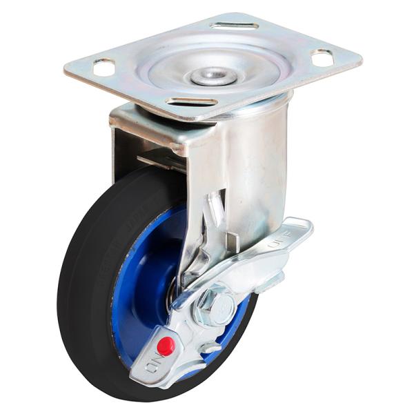 金象印キャリーラック大(積載荷重300・400kg)用の取り替えキャスター。車輪径130mmの自在ストッパー付キャスターです。※取り替え時には工具(14mmレンチ)が必要です。