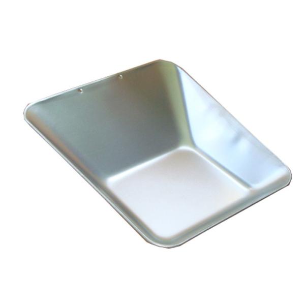 一輪車2才浅型タイプの取り替え用バケット。バケット(皿)4か所にボルト・ナットで固定します。※取り替え時には工具(プラスドライバー、13mmレンチ)が必要です。