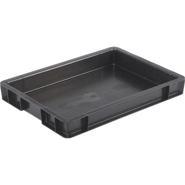 商品特徴・コンテナーに導電性能を付与した高機能製品です。・導電層が表面だけなく、樹脂全体にわたっているため、帯電防止とともに静電除去効果があります。