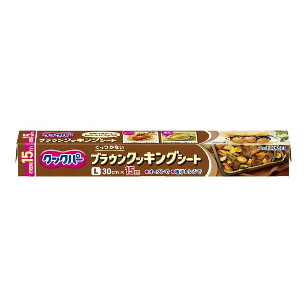 旭化成 クックパー ブラウンクッキングシート Lサイズ●両面シリコーン加工で、料理やお菓子がくっつかない。●熱に強い紙なので、オーブン・電子レンジで使える。●油や汁を通しにくく、後かたづけが簡単。●蒸気を通すので、蒸し料理に使える。●ブラウ...