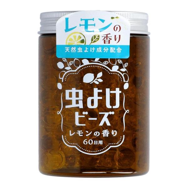 ●天然精油を使った虫よけ●対象害虫はユスリカ、チョウバエ●お部屋や玄関(屋内側)に置くだけ●成分＜ハッカ＞ハッカ精油、植物性消臭剤、吸水性樹脂、界面活性剤●原産国中国ウエ・ルコ WELCO 虫よけビーズII 60日用 レモンの香り 200g...