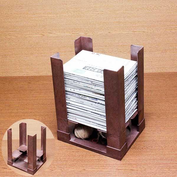 新聞が中空に浮いてしばりやすい！！材質：ポリプロピレンサイズ：326×260×420Hmm耐荷重9Kg自社(蝶プラ工業)製造直販です♪