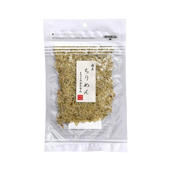 ■商品名：国産ちりめん（冷蔵）■内容量：40g■メーカー：遠忠食品■原材料：いわしの稚魚（国産）、食塩■開封前賞味期間：製造日より冷蔵で3ヶ月■商品詳細：国産いわし使用100% ソフトな食感と程よい塩味 酸化防止剤不使用そのまま食べるほか、...