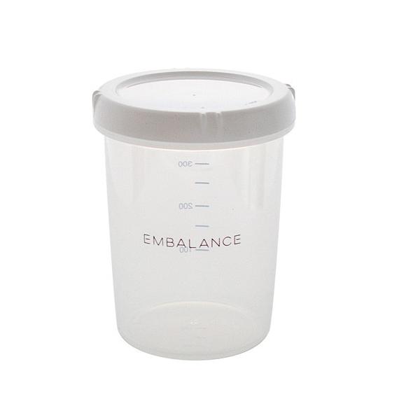 ■商品名：EMBALANCE DEEP ROUND CONTAINER（エンバランスディープラウンドコンテ）■カラー：ホワイト■内容量：500ml■サイズ：S（Φ91×高さ117mm）■メーカー：エンバランス■素材：本体・フタ ポリプロピレ...