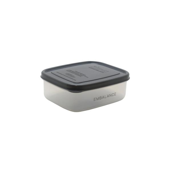 ■商品名：EMBALANCE RECTANGLE CONTAINER （レクタングルコンテナ）■内容量：370ml■サイズ：XS（幅101×奥行123×高さ45mm）■色：グレー■素材：本体：ポリプロピレン（エンバランス加工）フタ：ポリエチ...