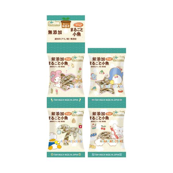 ■商品名：純国産まるごと小魚（4連）■内容量：4g×4袋■メーカー：ノースカラーズ■原材料：いわし煮干し（かたくちいわし（国産）、食塩（海水（国産）））、てん菜糖（てん菜（北海道産、遺伝子組換えでない））■賞味期間：製造日より180日■商品...