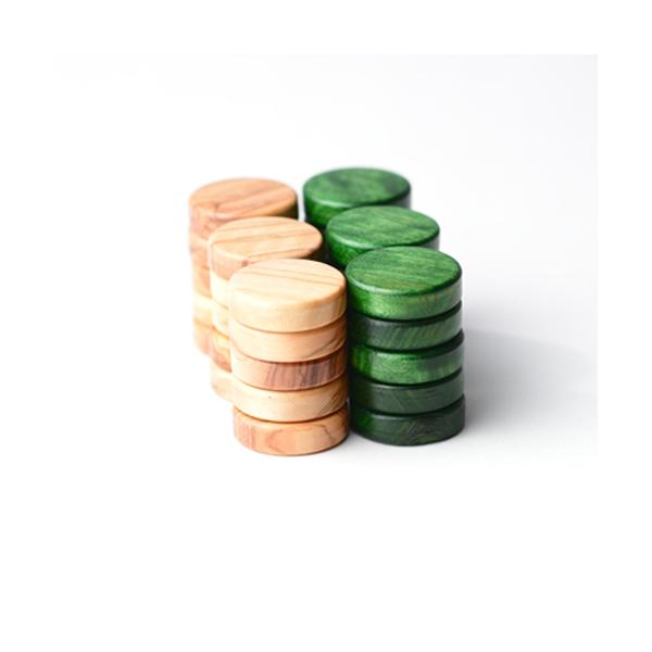 ■商品名：オリーブチェッカー・グリーン （MNPB2G）■メーカー：マノポウロス/Manopoulou G.&amp;J.GP■生産国：ギリシャ■対象年齢：8歳頃から■サイズ：Φ26mm■原材料：オリーブ材■商品詳細："M.I.C. - m...