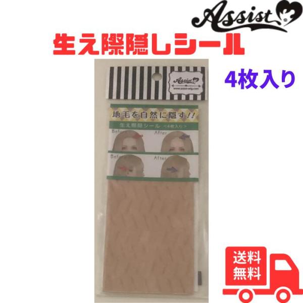 【生え際隠シール】 ・シールと地肌の境目が出にくい ・写真うつり抜群 ・シールの上からメイクができる ・医療用テープなので肌に優しい   仕様：【4枚入り】  素材：  レーヨン不織布、皮膚貼付用アクリル系粘着剤、剥離紙(片面剥離処理)白色...